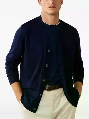 HACKETT LONDON Merino Wool V-neck Cardigan