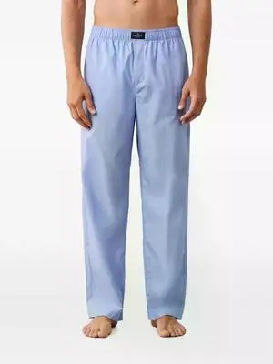 HACKETT LONDON Logo-embroidered Piped Pajamas Set