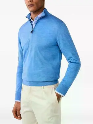 HACKETT LONDON Merino Wool Quarter-zip Sweater