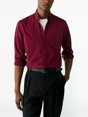 HACKETT LONDON Garment-dyed Oxford Shirt - Red