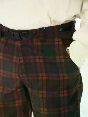 Woolrich Plaid Belted Cargo Shorts
