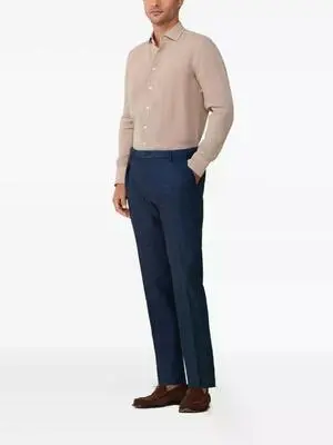 HACKETT LONDON Pleated Melange Trousers