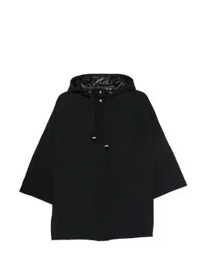 Herno Hooded Three-quarter Sleeve Jacket - Black