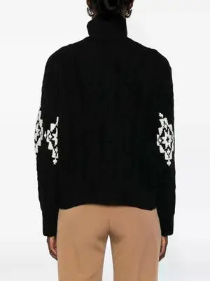ERMANNO FIRENZE Cable-knit Sequin-embellished Jumper