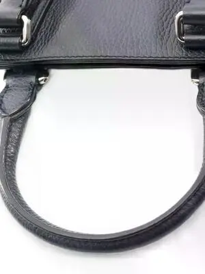 Gucci 2000s Grained Leather Tote Bag - Blue