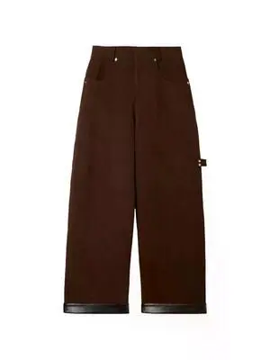 SAGE NATION Cotton Painter Trousers In Mocha