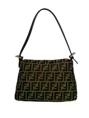 Fendi 1990-2000 Zucca Canvas Mamma Forever Shoulder Bag - Brown