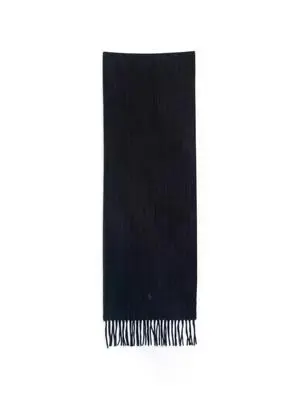 Polo Ralph Lauren Pinstripe-pattern Cashmere Scarf - Blue