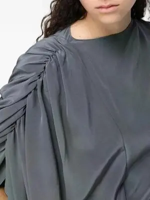 CRIDA MILANO Peonia Asymmetric Midi Dress - Grey