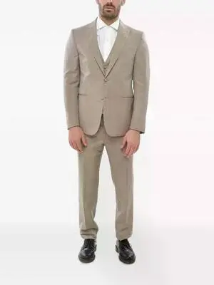 Corneliani Peak-lapel Three-piece Suit - Neutrals