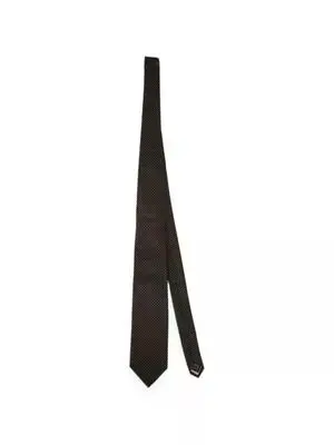 Pal Zileri Micro-checked Silk Neck Tie