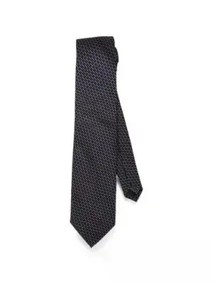 Pal Zileri Geometric Pattern Silk Tie - Red