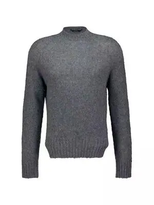 TOM FORD Brushed Cashmere Crewneck Sweater - Grey