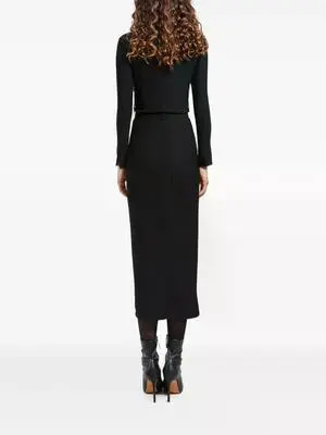 GEMY MAALOUF Fringe Detail Mesh Panel Cropped Top