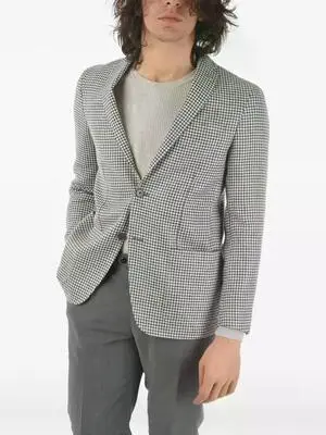 Corneliani Houndstooth Single-breasted Blazer - Grey