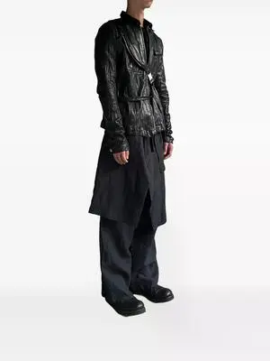SAN263-1 Embroidered Leather Jacket