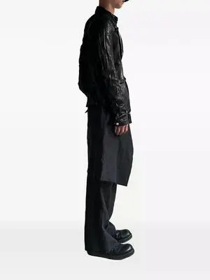 SAN263-1 Embroidered Leather Jacket