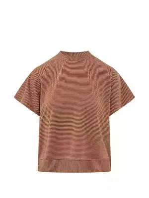 Momoni Nashoba Striped T-shirt - Brown