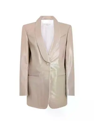Philosophy Di Lorenzo Serafini Leather V-neck Blazer