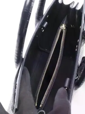 Saint Laurent 2010s Sac De Jour Crocodile-embossed Handbag