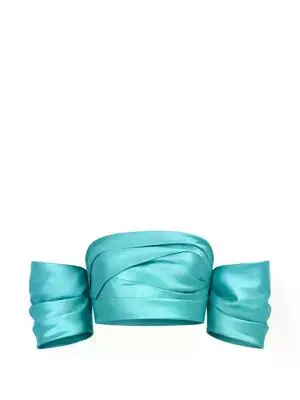GEMY MAALOUF Strapless Draped Sleeve Blouse