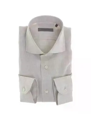Corneliani Linen French-collar Shirt - Neutrals