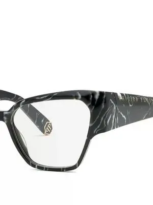 Philipp Plein Marble-effect Cat-eye Eyeglasses
