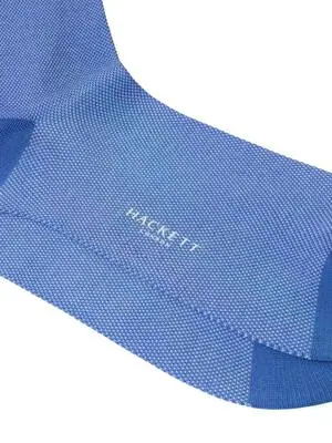HACKETT LONDON Jacquard Birds-eye Socks - Blue