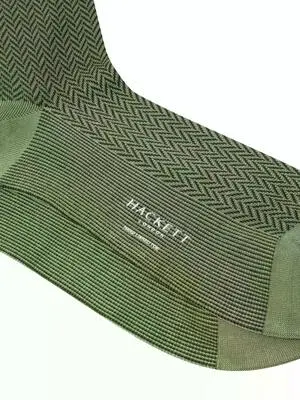 HACKETT LONDON Crew Socks With Herringbone Jacquard Pattern
