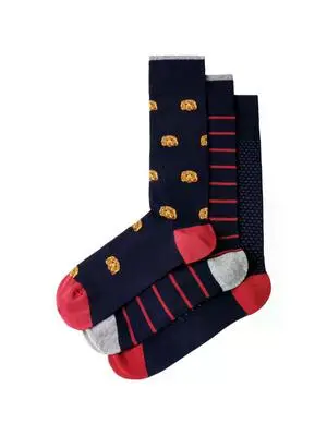 HACKETT LONDON Set Of Three Patterned Socks - Blue