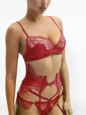 GOD SAVE QUEENS Lace-trim Underwired Bra