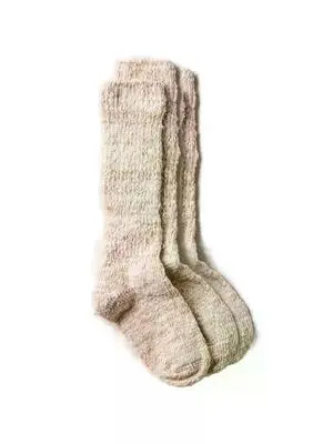 YAHAE Garabou Slipper Socks - Brown