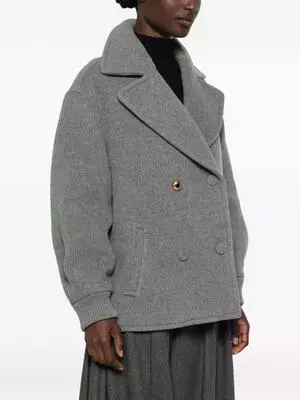 Moschino Double-breasted Heart-motif Wool Jacket