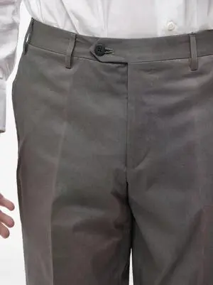 Corneliani Belt-loop Pressed-crease Trousers - Grey