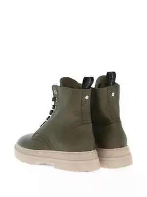 Woolrich Hammered Leather Ankle Boots
