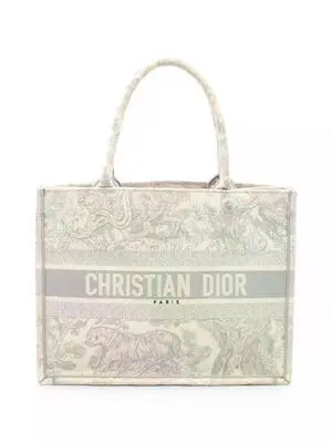 Dior 2000s Medium Book Tote Toile De Jouy Tote Bag - Neutrals