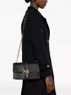 Pinko Love Birds Studded Leather Shoulder Bag