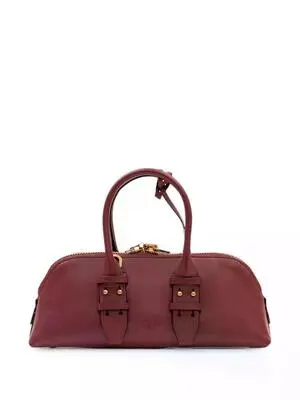 Pinko Buckle-detail Leather Bowling Bag