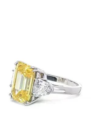 FANTASIA BY DESERIO Canary Cubic Zirconia Ring - Silver