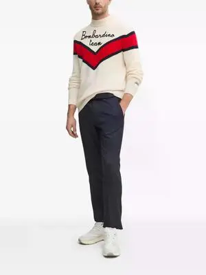 MC2 SAINT BARTH Davos Chevron-knit Embroidered High Neck Sweater