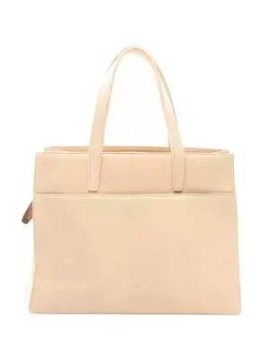 Loewe Anagram Leather Handbag - Neutrals