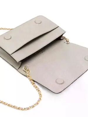 DELAGE Leather Cross Body Bag - Grey