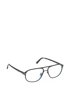 TOM FORD Pilot-frame Double-bridge Eyeglasses - Black