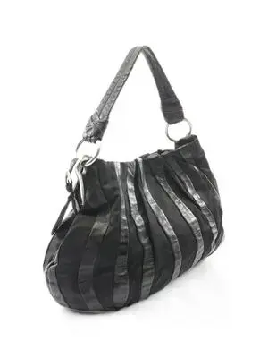 Prada 2000s Striped Leather Handbag