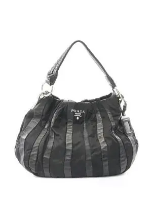 Prada 2000s Striped Leather Handbag