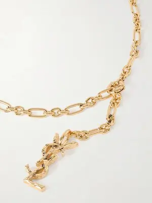 Saint Laurent Cassandre Enamel Necklace
