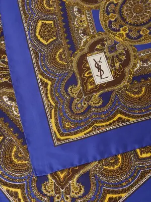 Saint Laurent Paisley-print Silk-twill Scarf - Multi