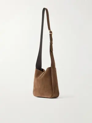 Saint Laurent Le 5 À 7 Suede Shoulder Bag - Green