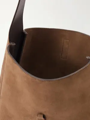 Saint Laurent Le 5 À 7 Suede Shoulder Bag - Green