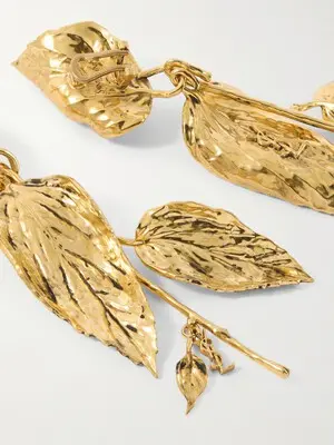 Saint Laurent Feuilles -tone Earrings